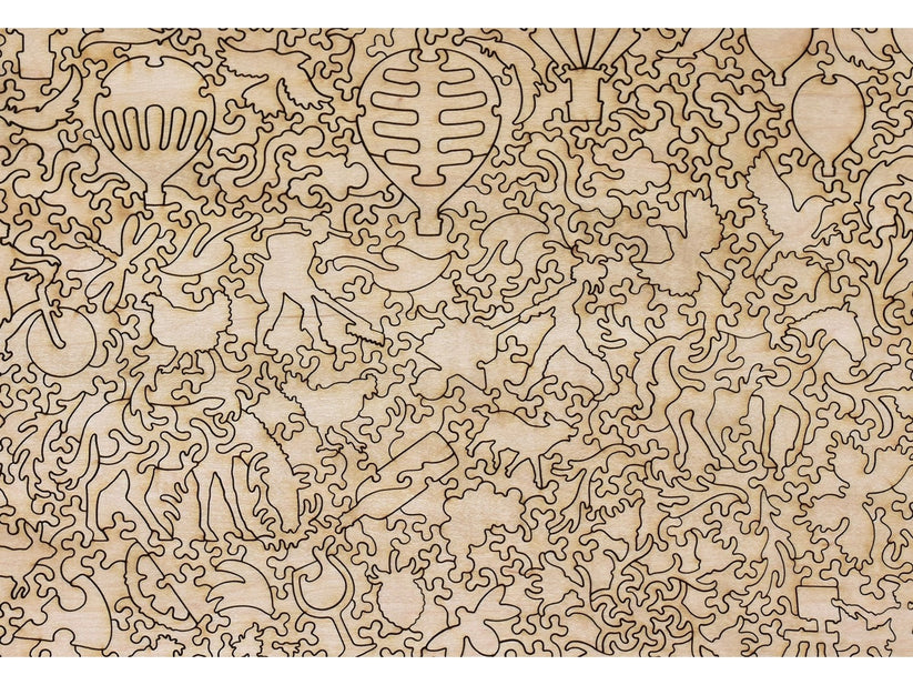 Balloons Over Farmland Wooden Jigsaw Puzzle | Liberty Puzzles