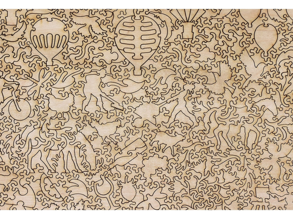 Balloons Over Farmland Wooden Jigsaw Puzzle | Liberty Puzzles