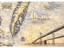 Chesapeake Bay Map Wooden Jigsaw Puzzle | Liberty Puzzles