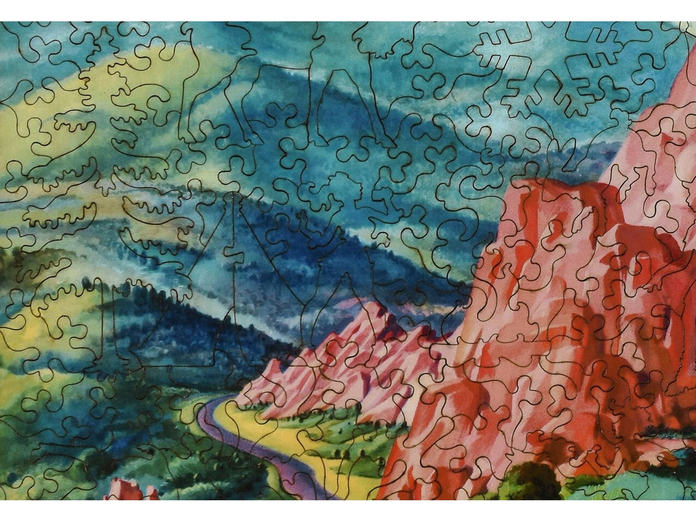 Colorado United Airlines Wooden Jigsaw Puzzle | Liberty Puzzles