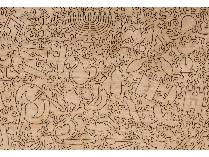 Hanukkah Evening Wooden Jigsaw Puzzle | Liberty Puzzles