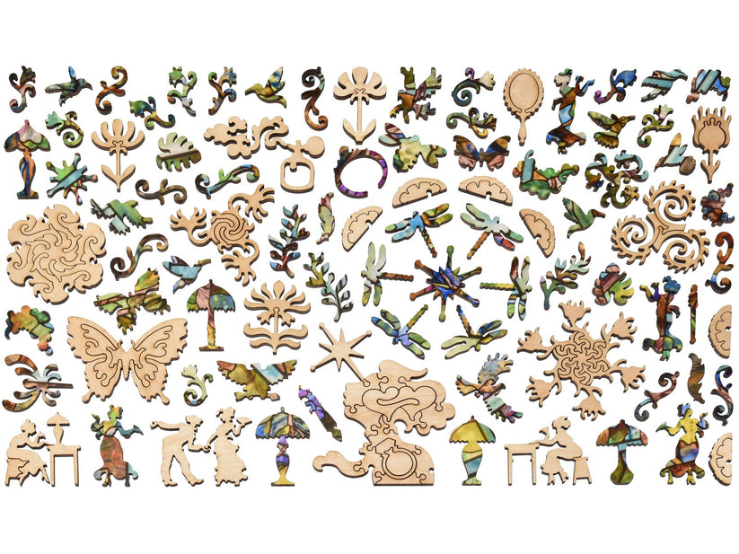 Lemon Tree and Grape Vine with Trellis Window Wooden Jigsaw Puzzle ...