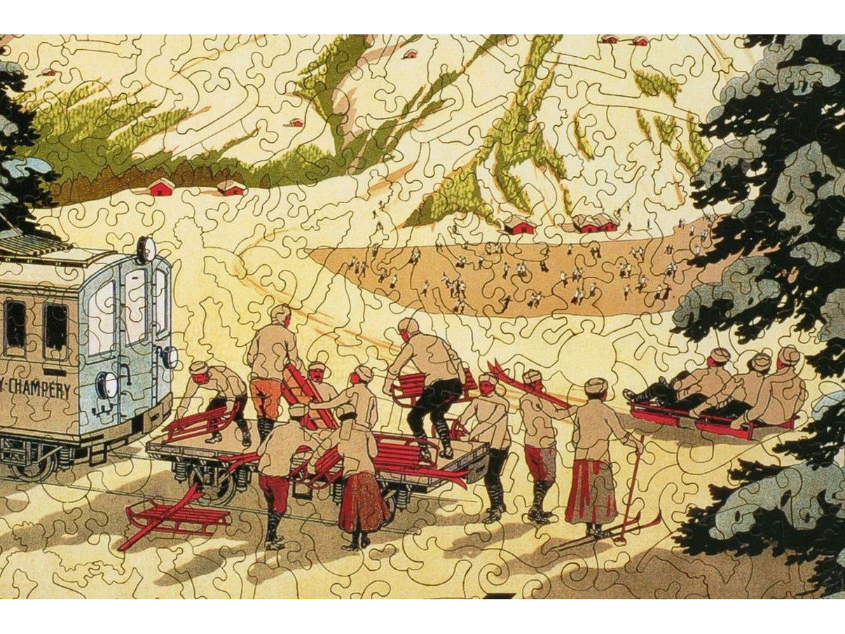 Champery, Valais-Suisse Wooden Jigsaw Puzzle | Liberty Puzzles