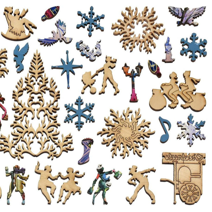 City Christmas Tree Wooden Jigsaw Puzzle | Liberty Puzzles
